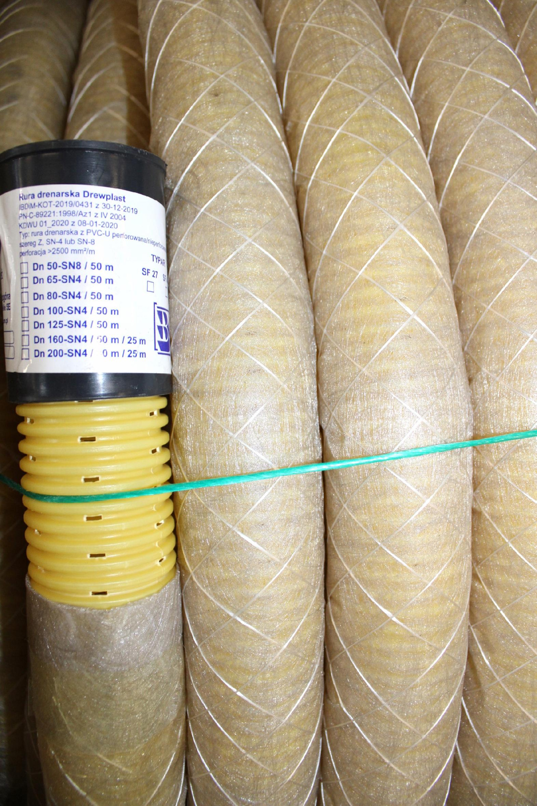 RURA DRENARSKA 50 W OTULINIE WĄŻ 50mb FILTRACYJNA drenaż 50m 50 ...